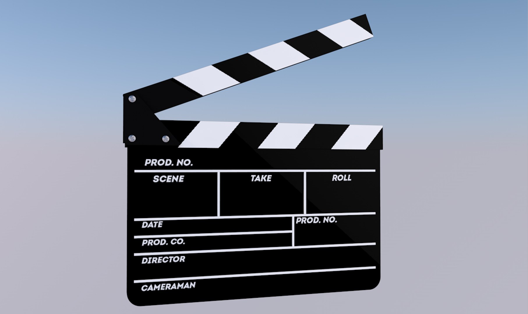3d Clapperboard Clapper Model