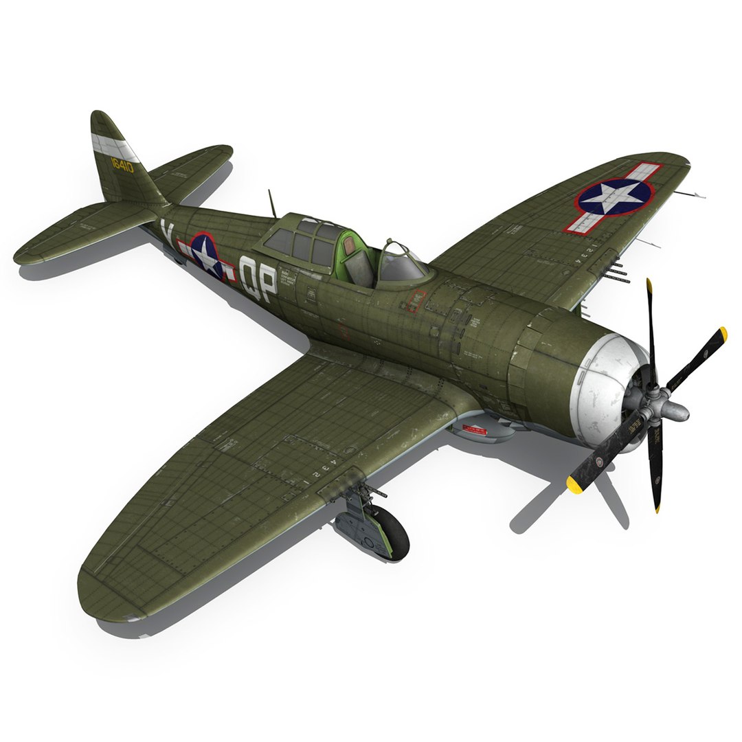 Republic P-47c Thunderbolt - 3D Model - TurboSquid 1311430