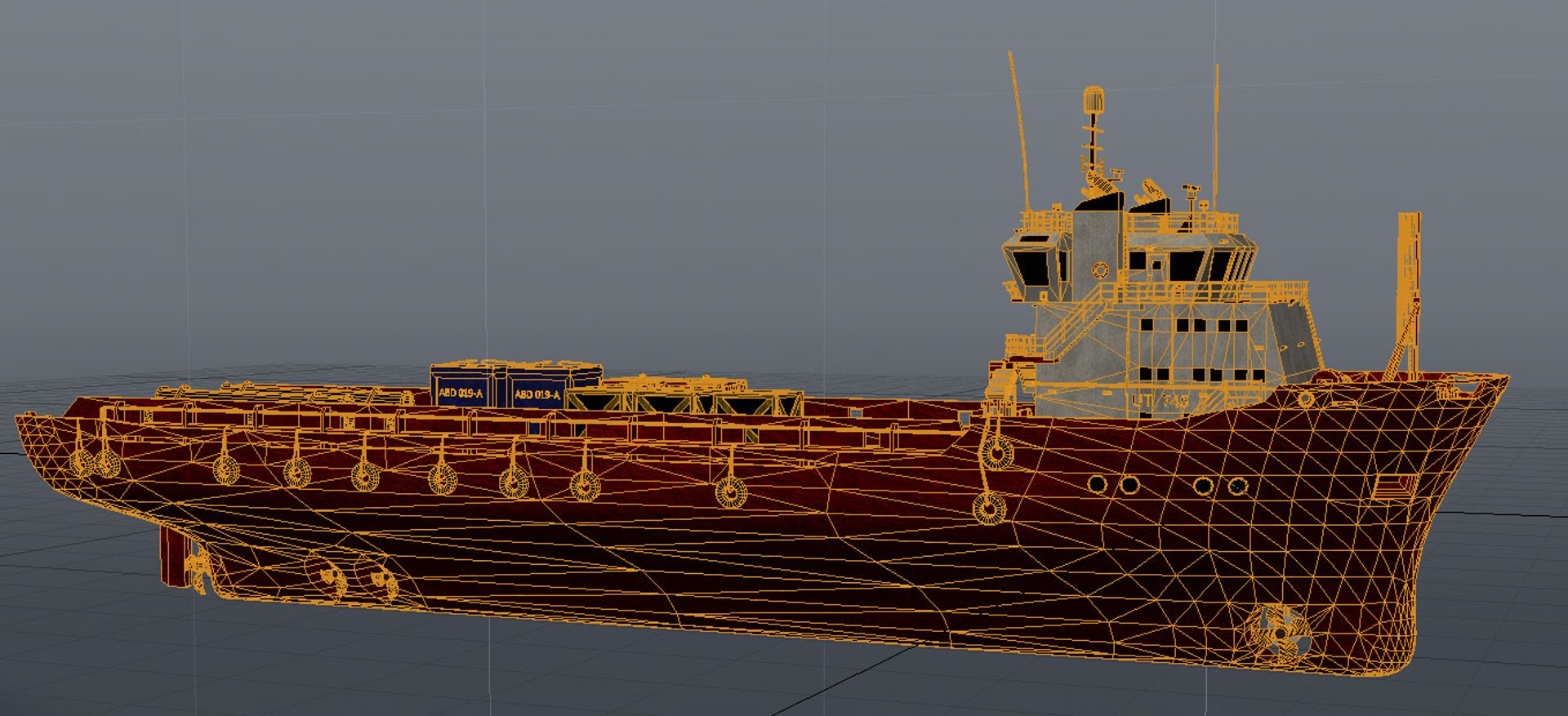 Platform Supply Vessel Ut745 3d Model