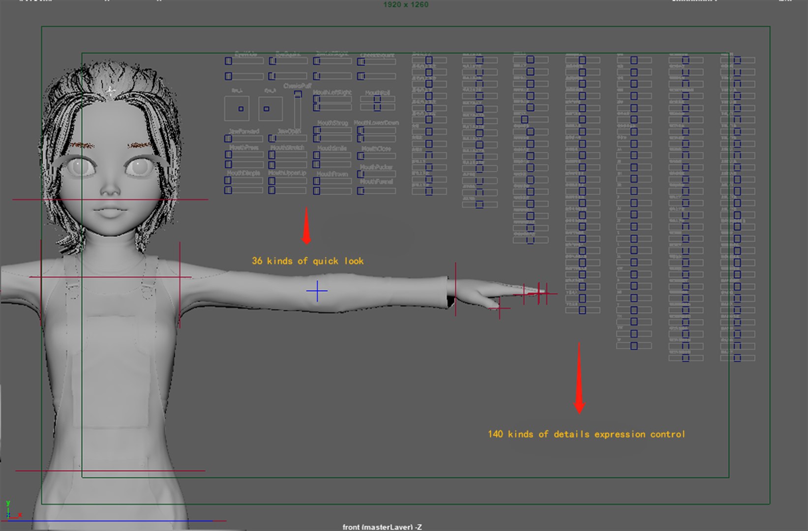 SisterTextureCartoon Girl Cartoon Beauty With Binding 3D Model ...