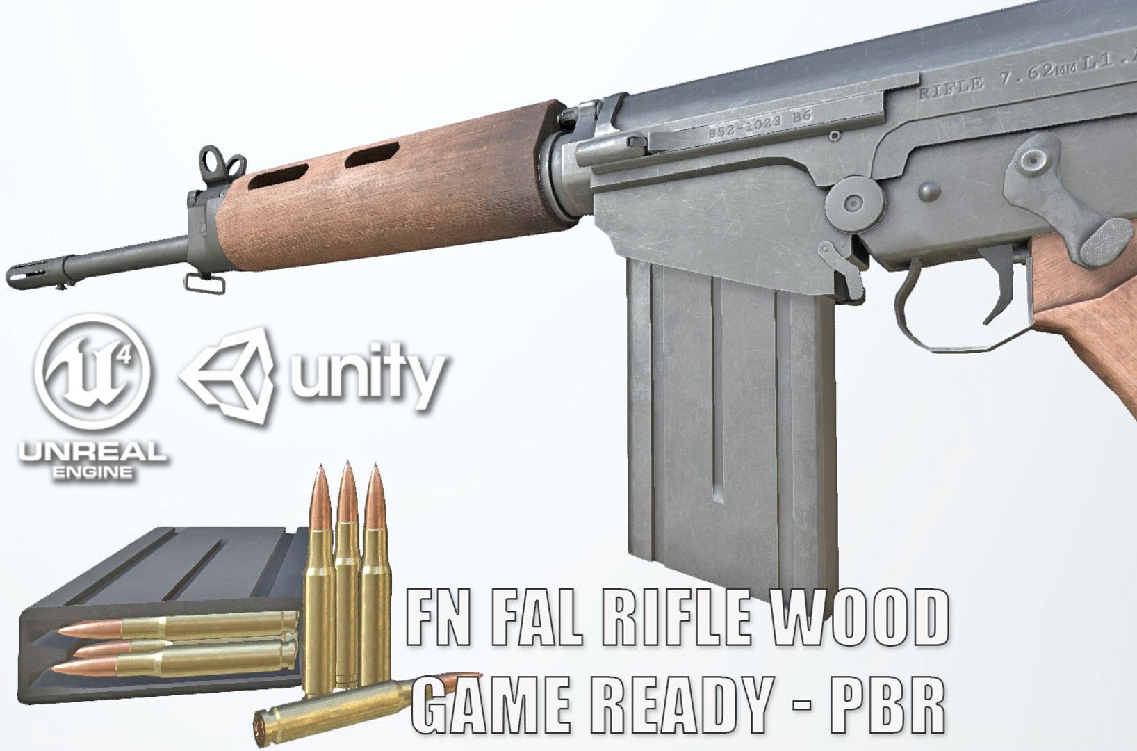 3D Model Pbr Rifle - TurboSquid 1533368