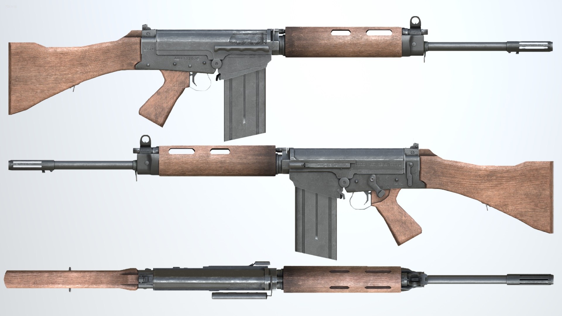 3D Model Pbr Rifle - TurboSquid 1533368