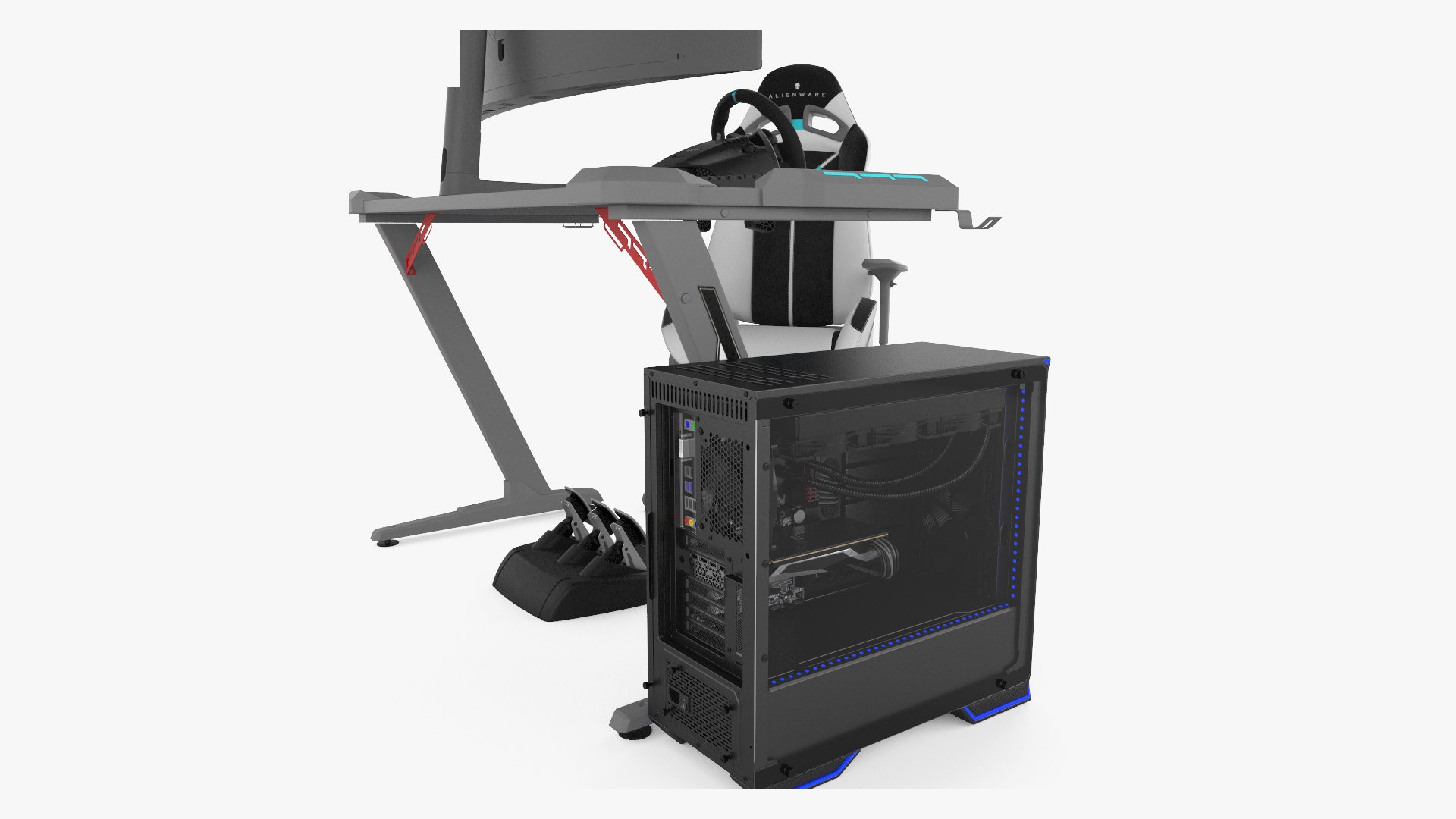 3D Gaming PC Set - TurboSquid 2201048