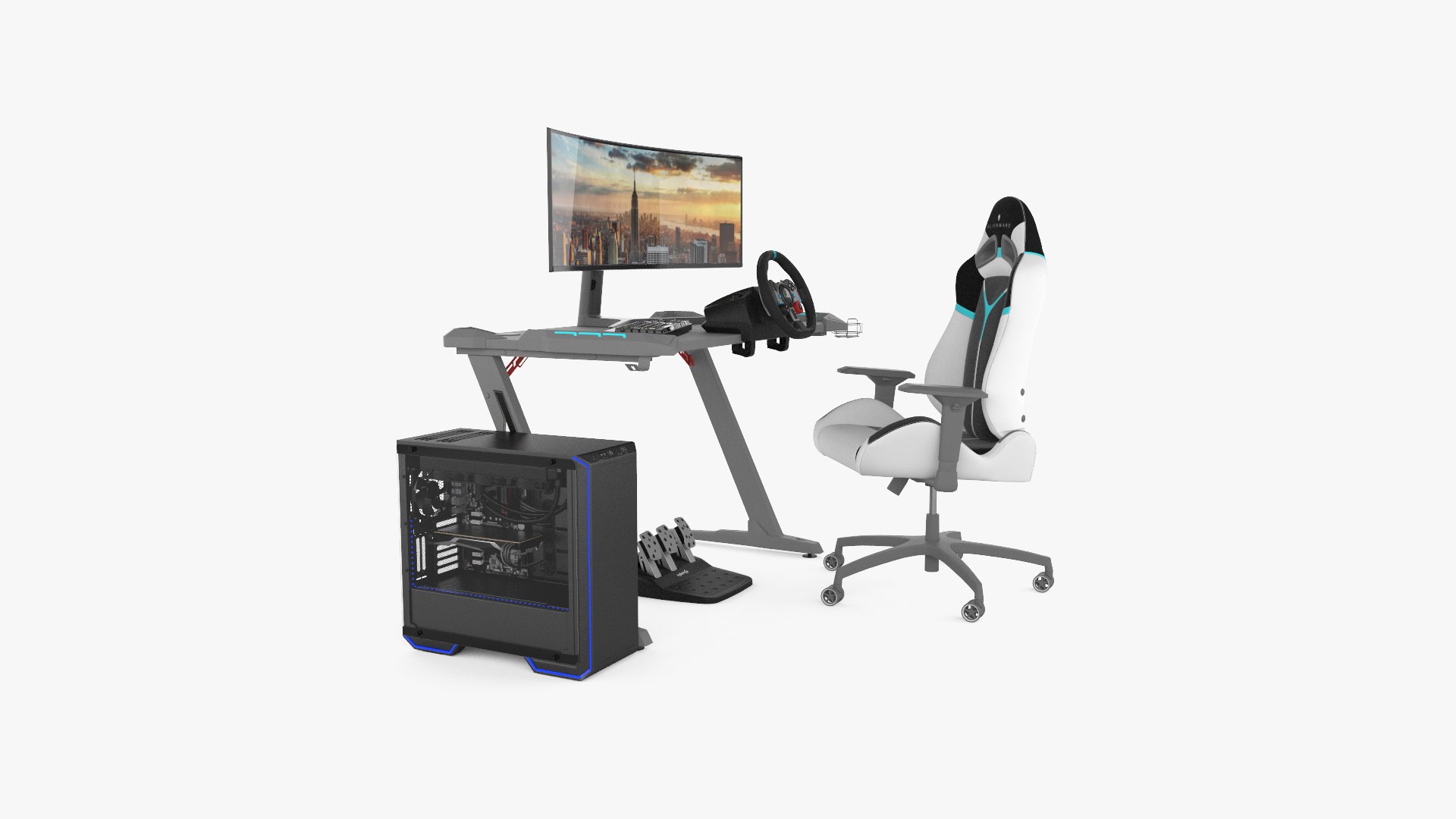 3D Gaming PC Set - TurboSquid 2201048