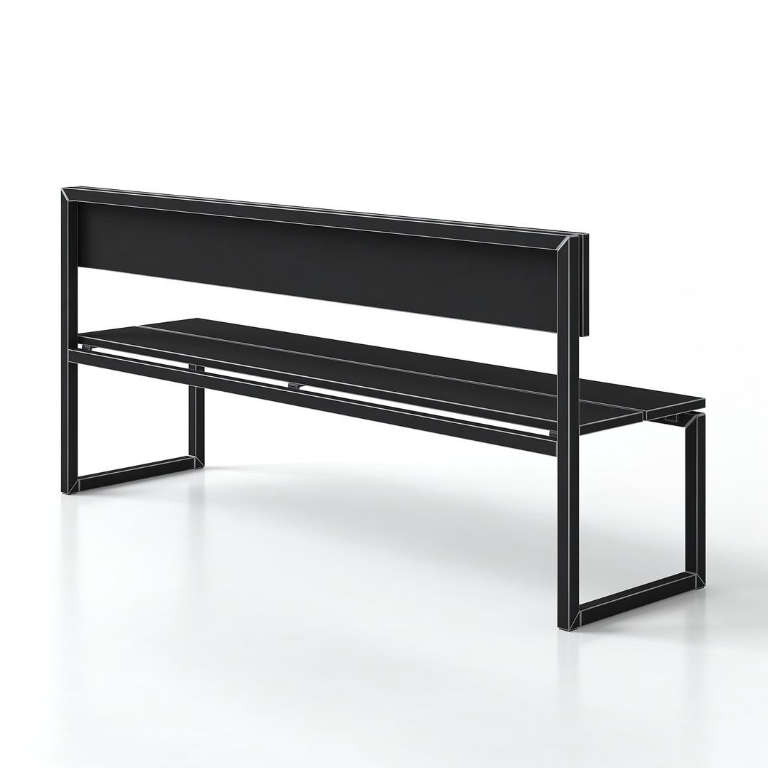 Wood And Metal Bench 3D Model - TurboSquid 1738104