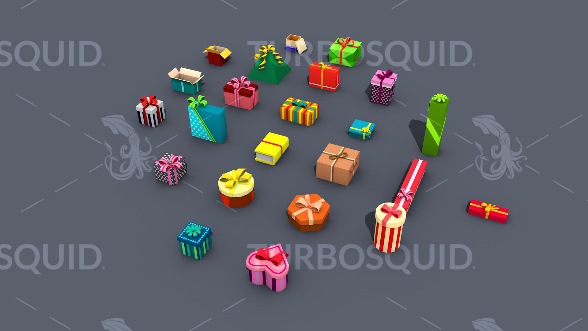 3D Low Poly Gift Box Isometric - TurboSquid 1722067