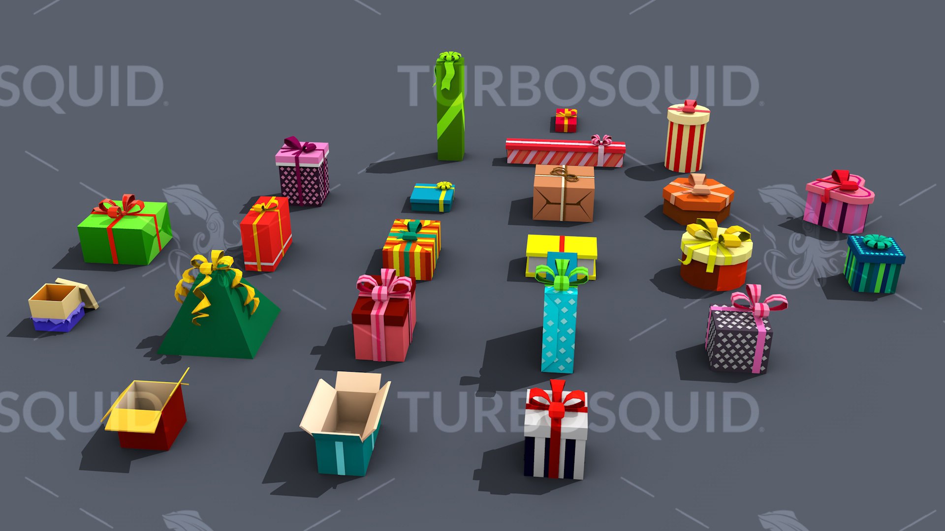 3D Low Poly Gift Box Isometric - TurboSquid 1722067