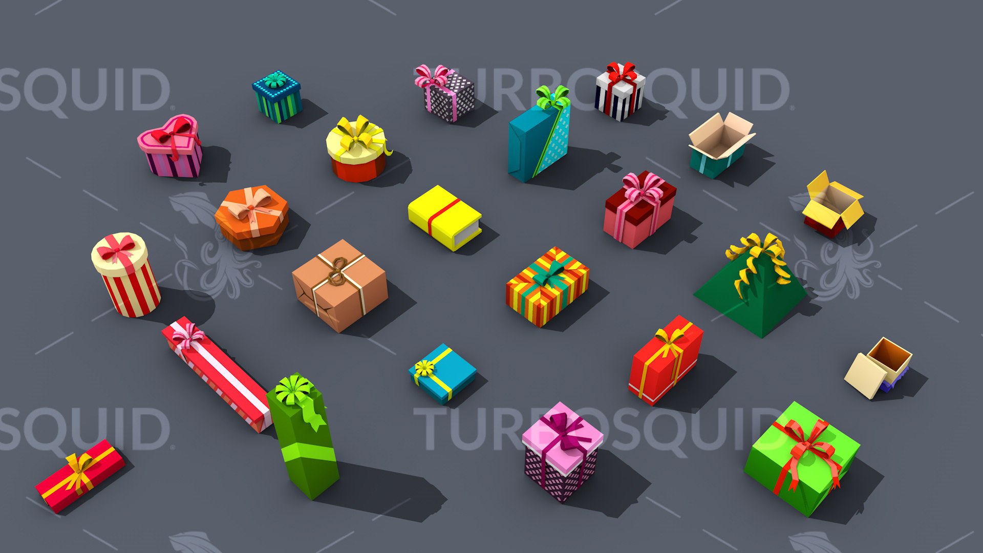 3D Low Poly Gift Box Isometric - TurboSquid 1722067