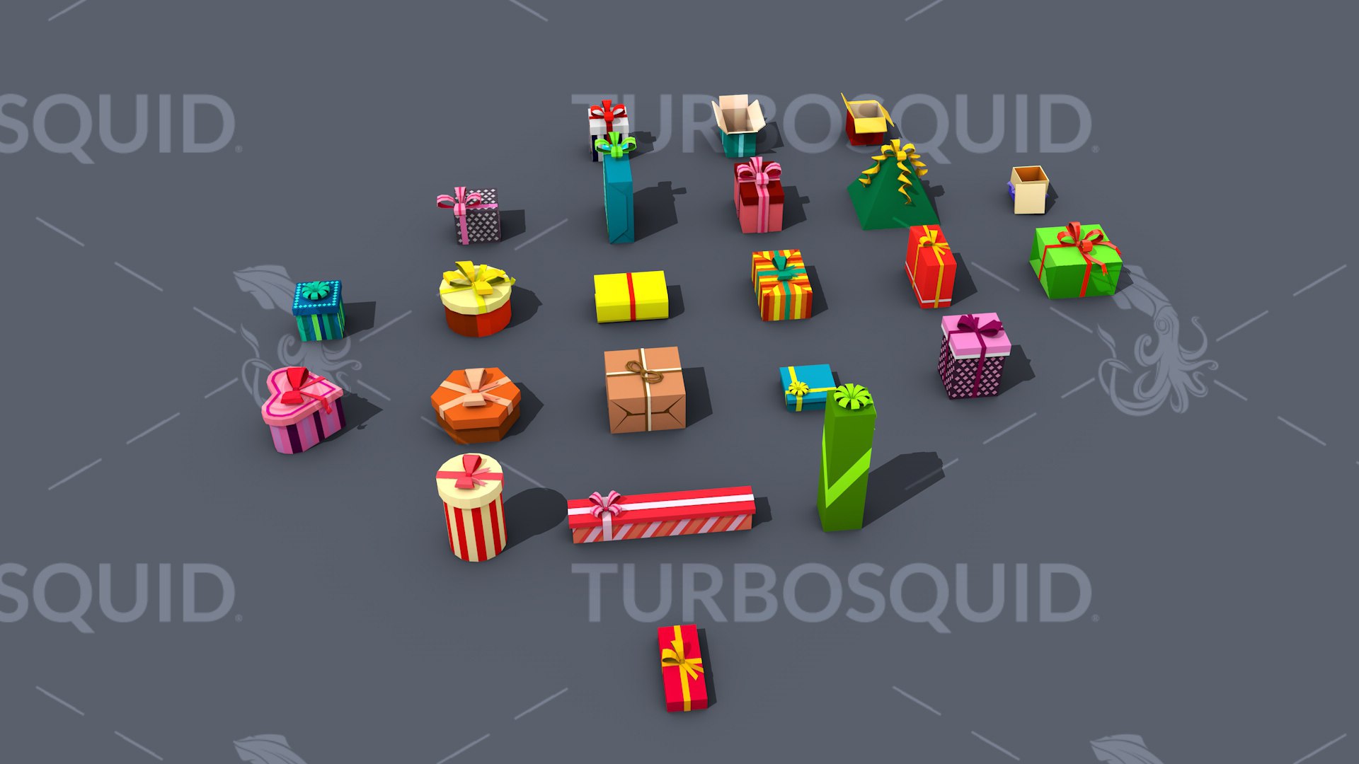 3D Low Poly Gift Box Isometric - TurboSquid 1722067