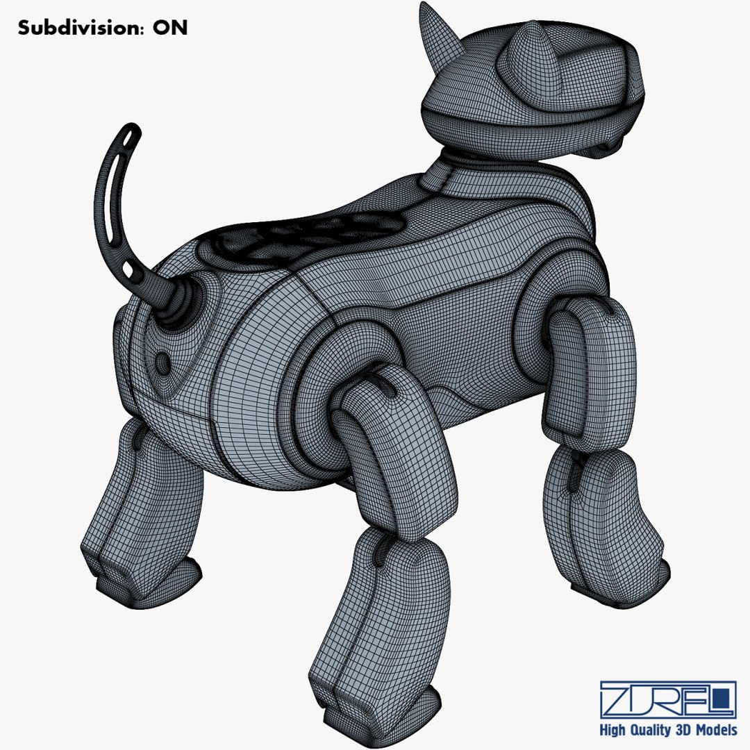 genibo robot dog blue 3d model
