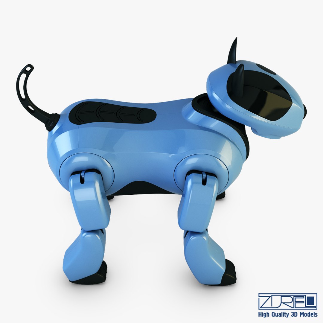 Genibo Robot Dog Blue 3d Model