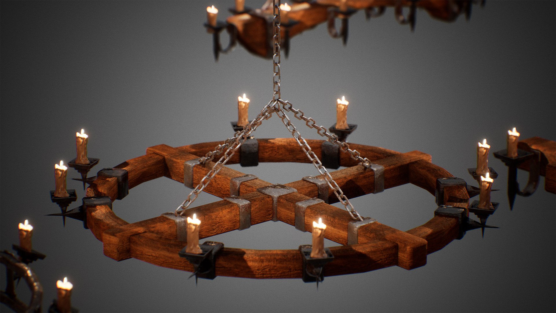 3D Medieval Chandeliers 12 Assets - TurboSquid 2111186