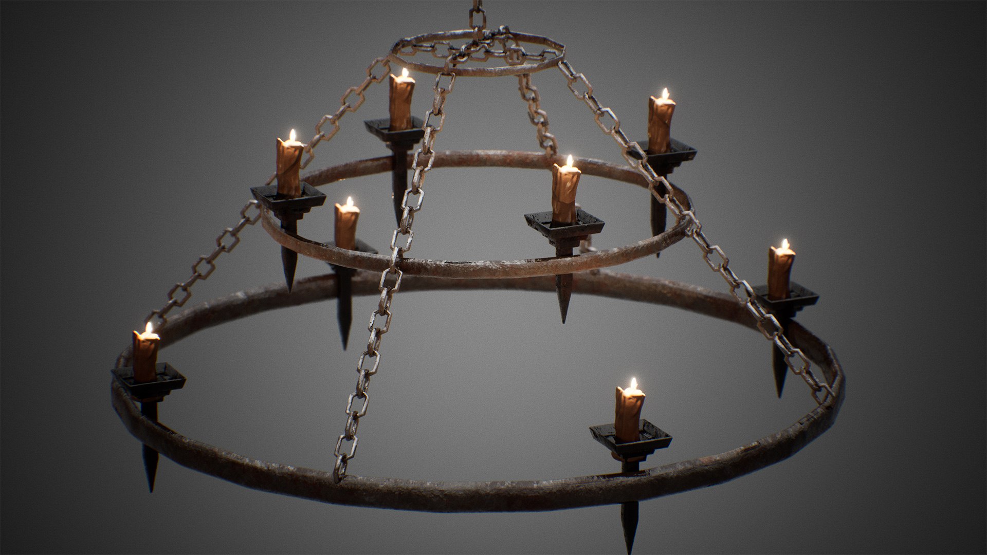 3D Medieval Chandeliers 12 Assets - TurboSquid 2111186