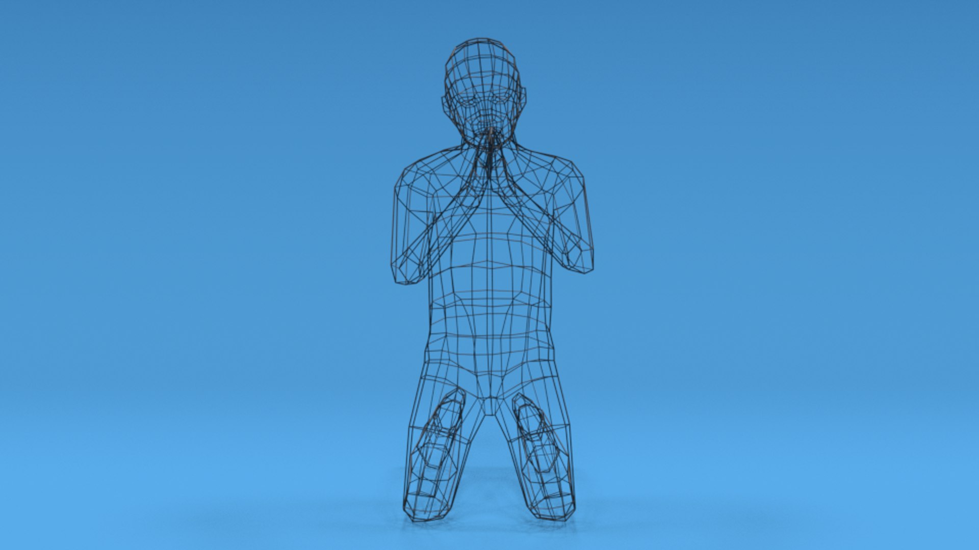 3D Praying Kid - TurboSquid 1556181