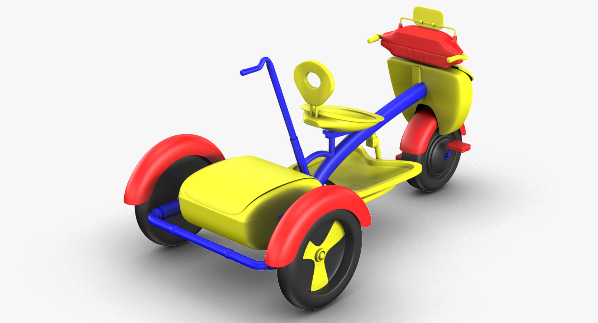 children tricycle 3d model