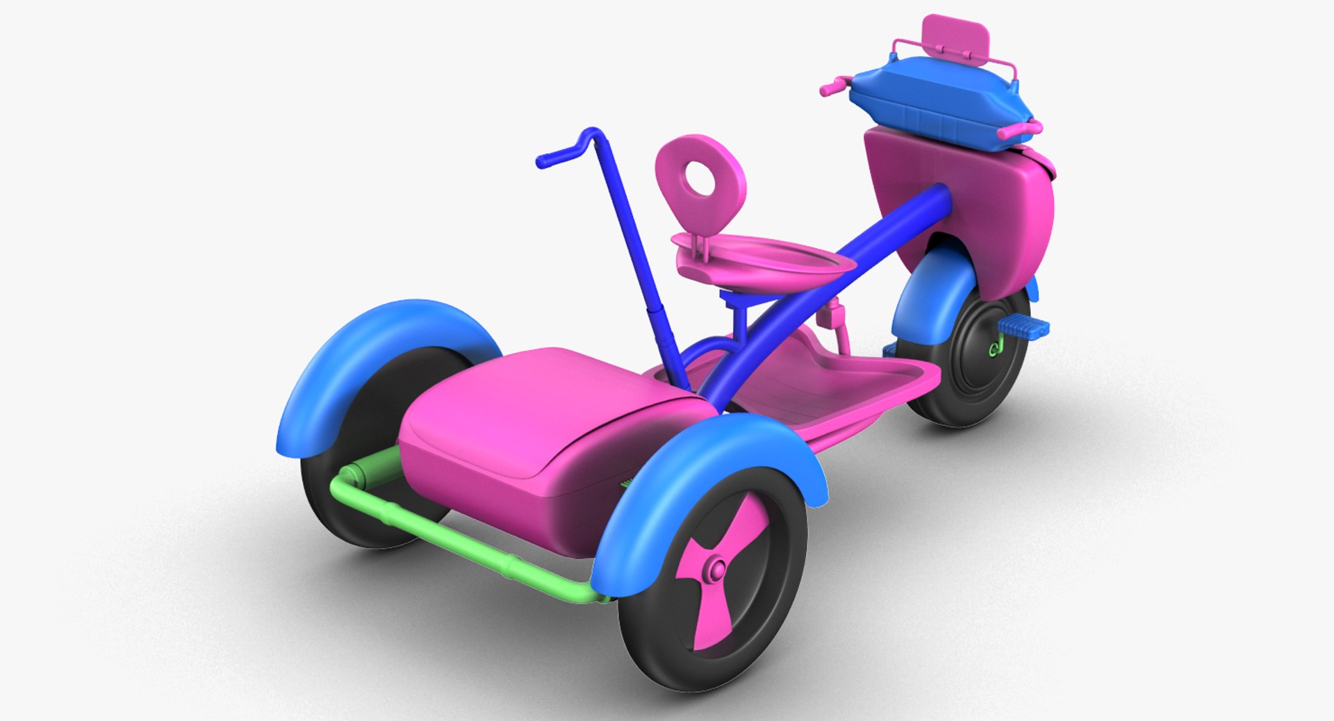 children tricycle 3d model
