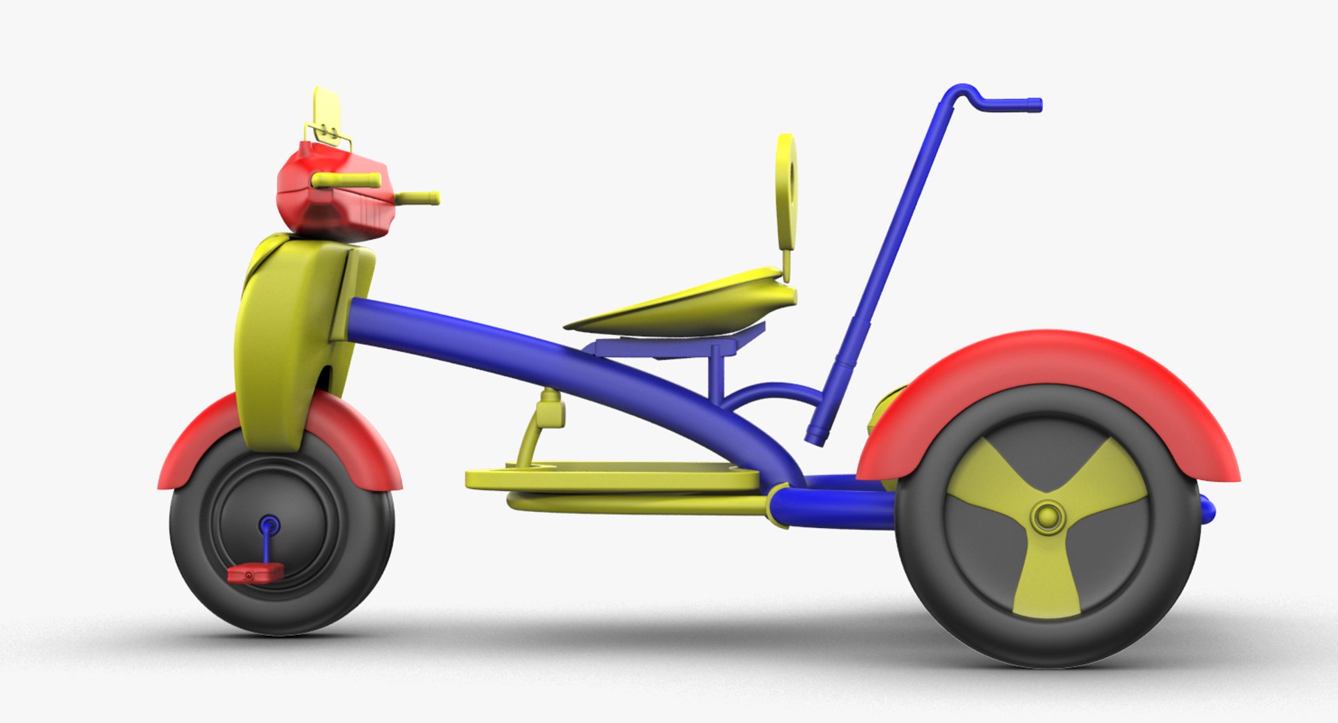 children tricycle 3d model