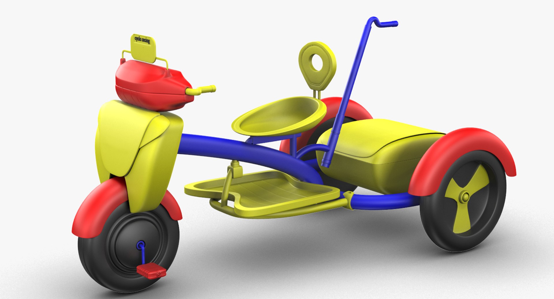 children tricycle 3d model
