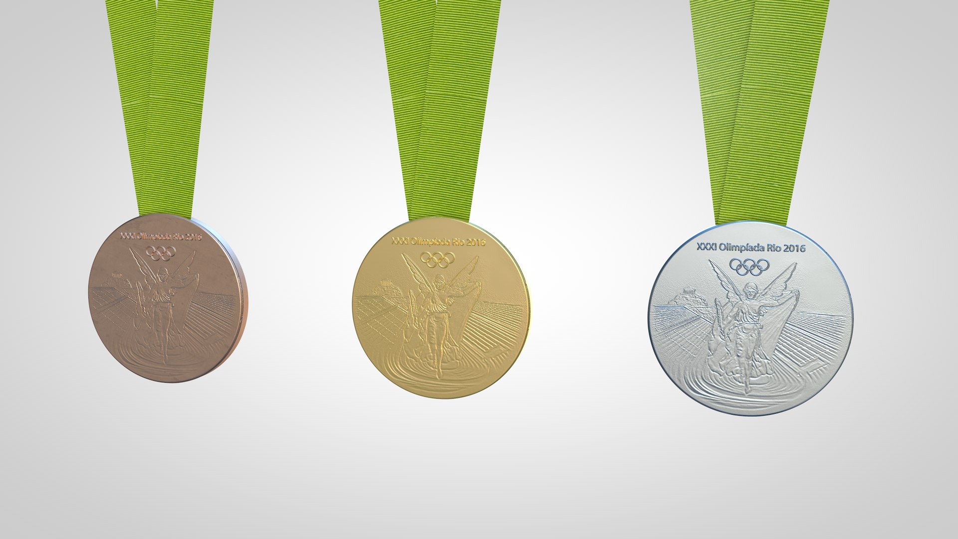 Rio 2016 Medals 3d C4d