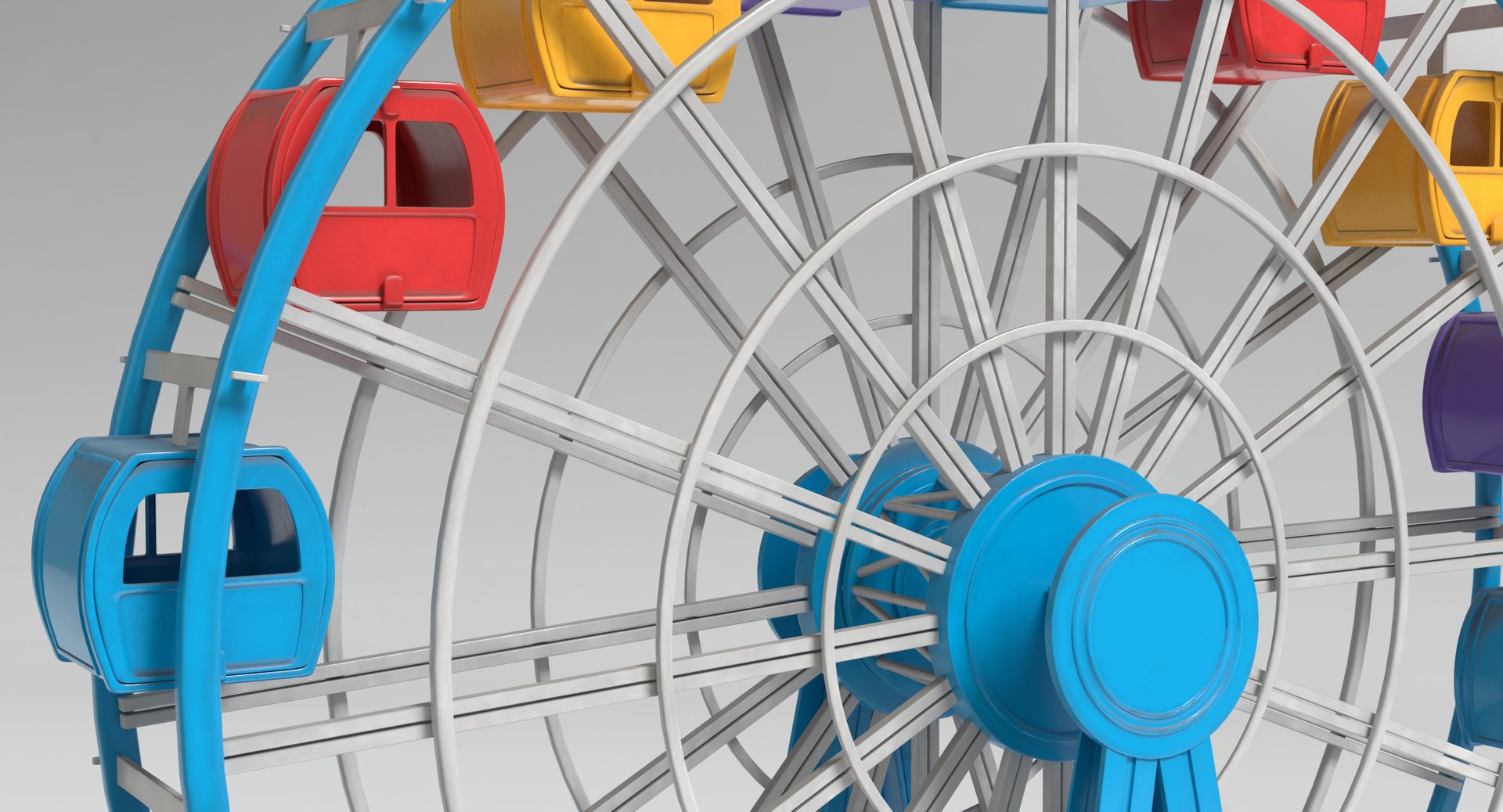 3D Ferris Wheel Model - TurboSquid 1425056