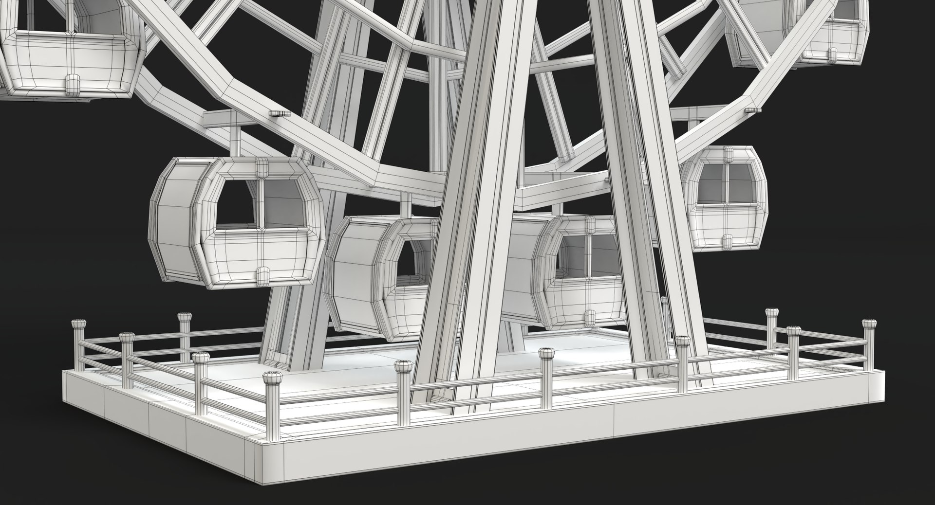 3D Ferris Wheel Model - TurboSquid 1425056