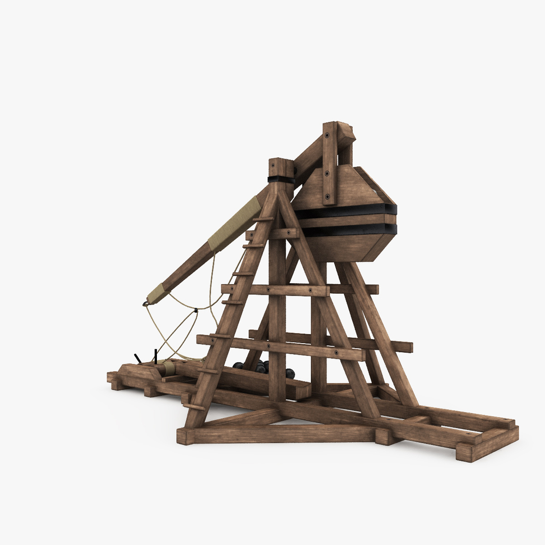 3d Model Medieval Trebuchet Artillery