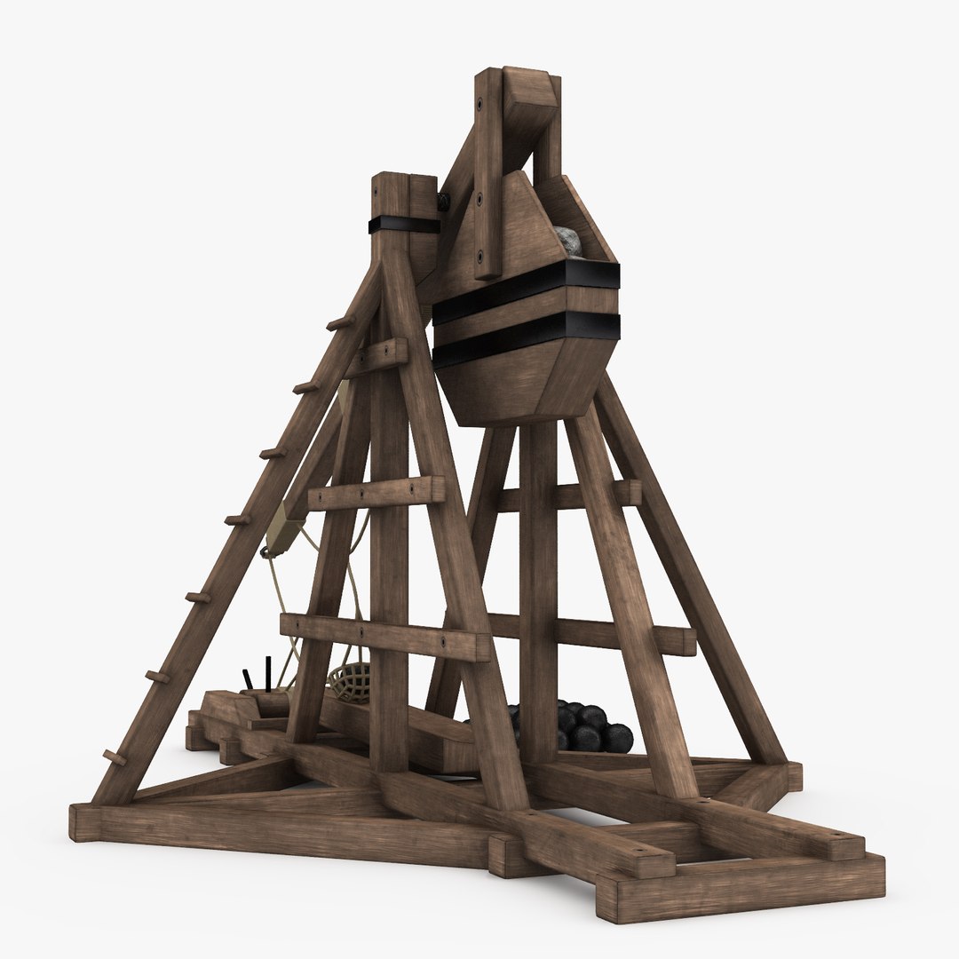 3d Model Medieval Trebuchet Artillery