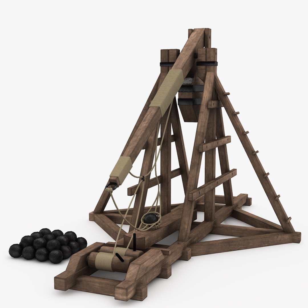 3d Model Medieval Trebuchet Artillery