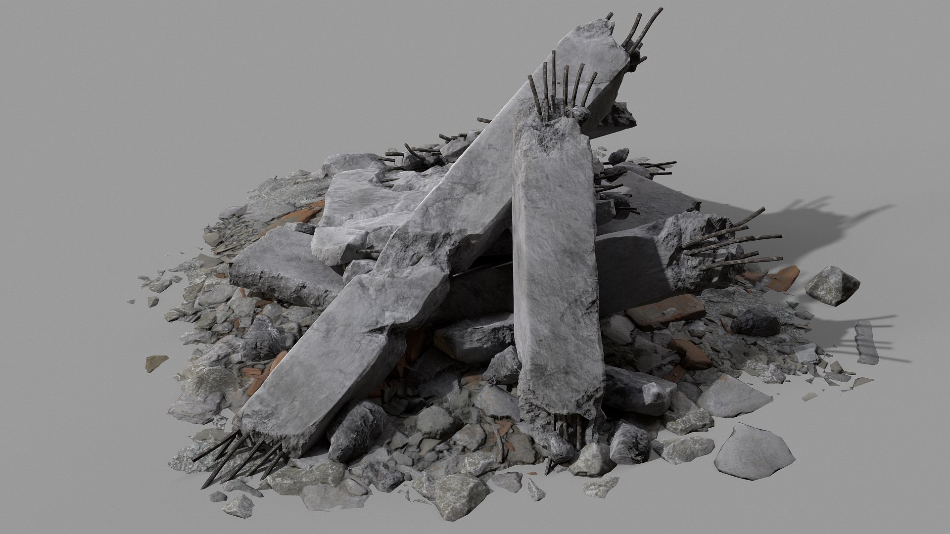 3D Model Ruin Debris Rubble 05 - TurboSquid 1744214