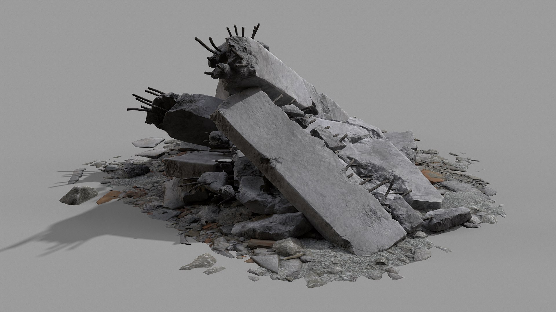 3D Model Ruin Debris Rubble 05 - TurboSquid 1744214