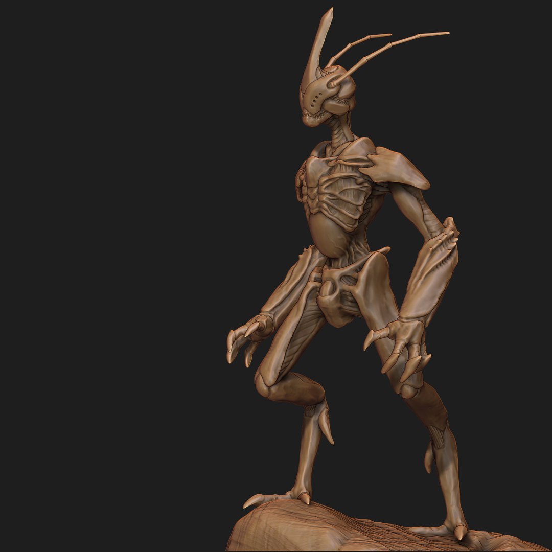 Alien Concept Zbrush 3d 3ds