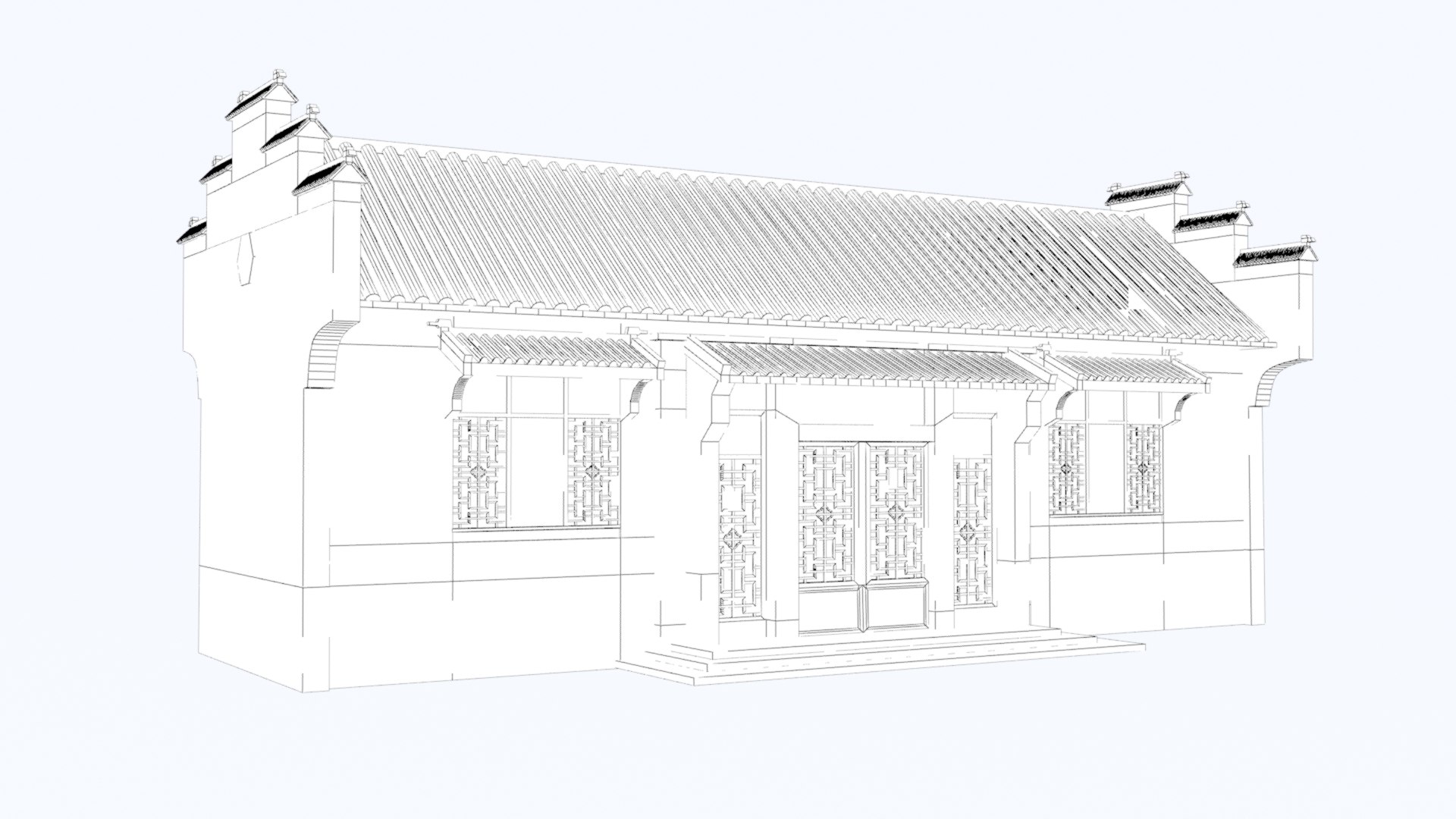 Chinese House Model - TurboSquid 1853479