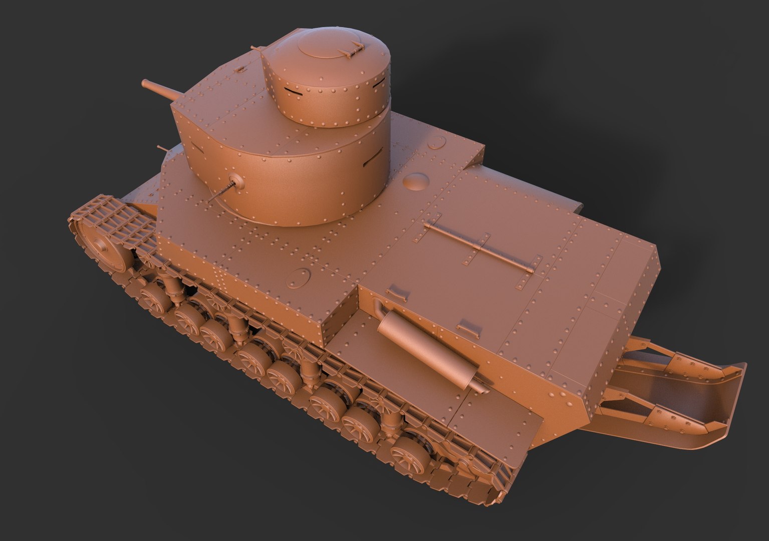 Tank T-24 Clean Model - TurboSquid 1792575