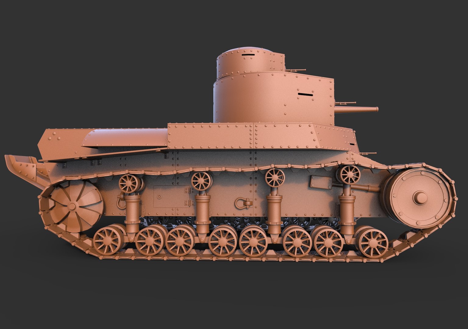 Tank T-24 Clean Model - TurboSquid 1792575