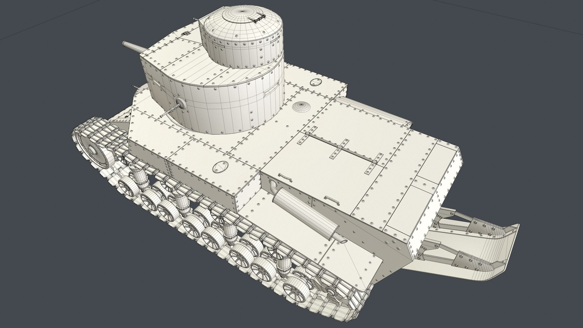 Tank T-24 Clean Model - TurboSquid 1792575