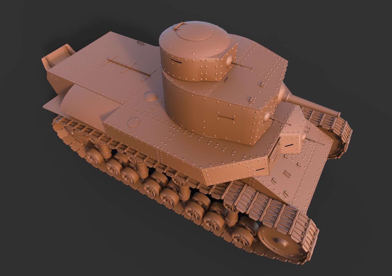 Tank T-24 Clean Model - TurboSquid 1792575