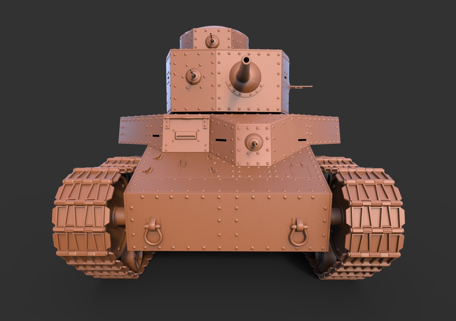 Tank T-24 Clean Model - TurboSquid 1792575