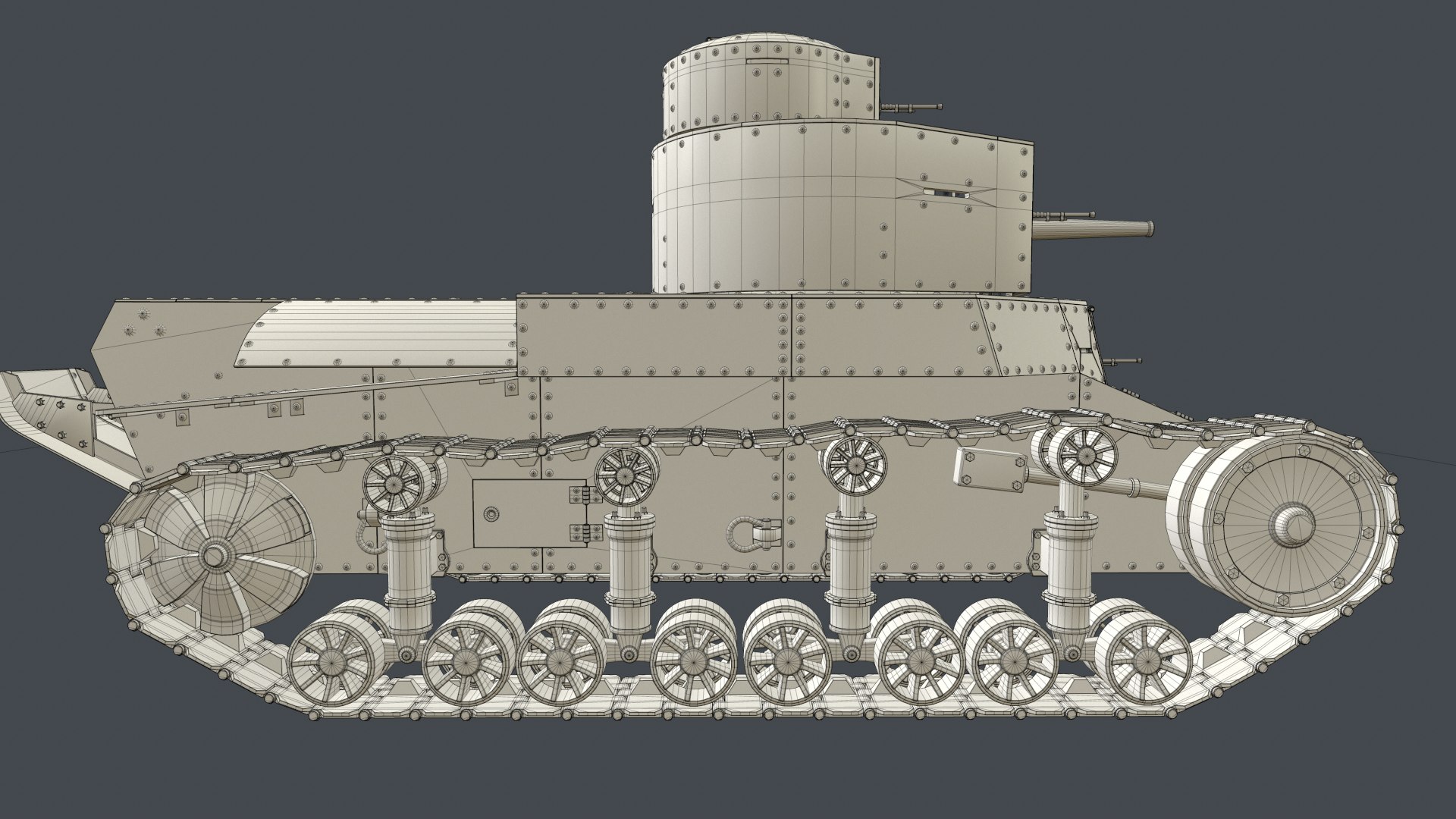Tank T-24 Clean Model - TurboSquid 1792575