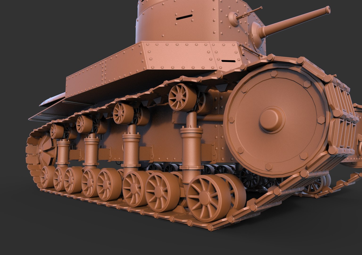Tank T-24 Clean Model - TurboSquid 1792575