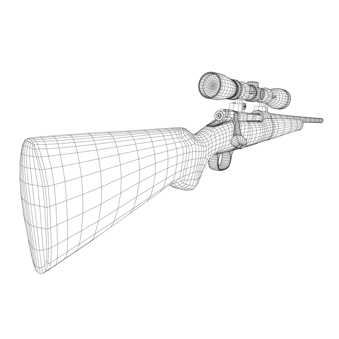 243 deer rifle scope 3d model