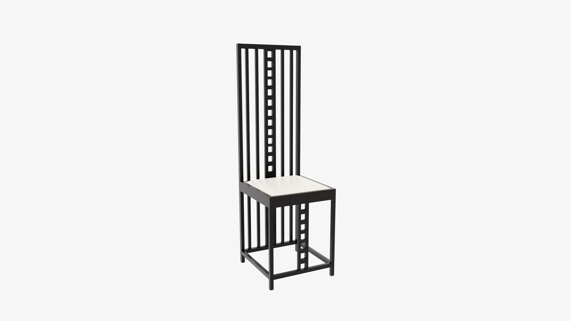 Charles Rennie Mackintosh - Blackie Desk Chair 3D 모델 - TurboSquid 2044917