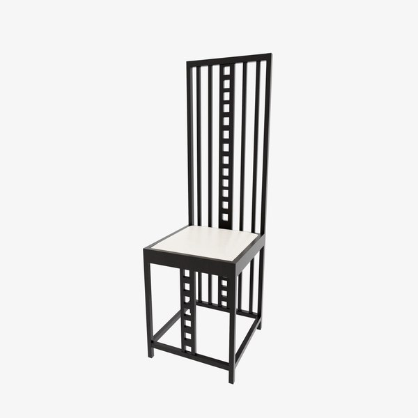 Charles Rennie Mackintosh - Blackie Desk Chair 3D 모델 - TurboSquid 2044917