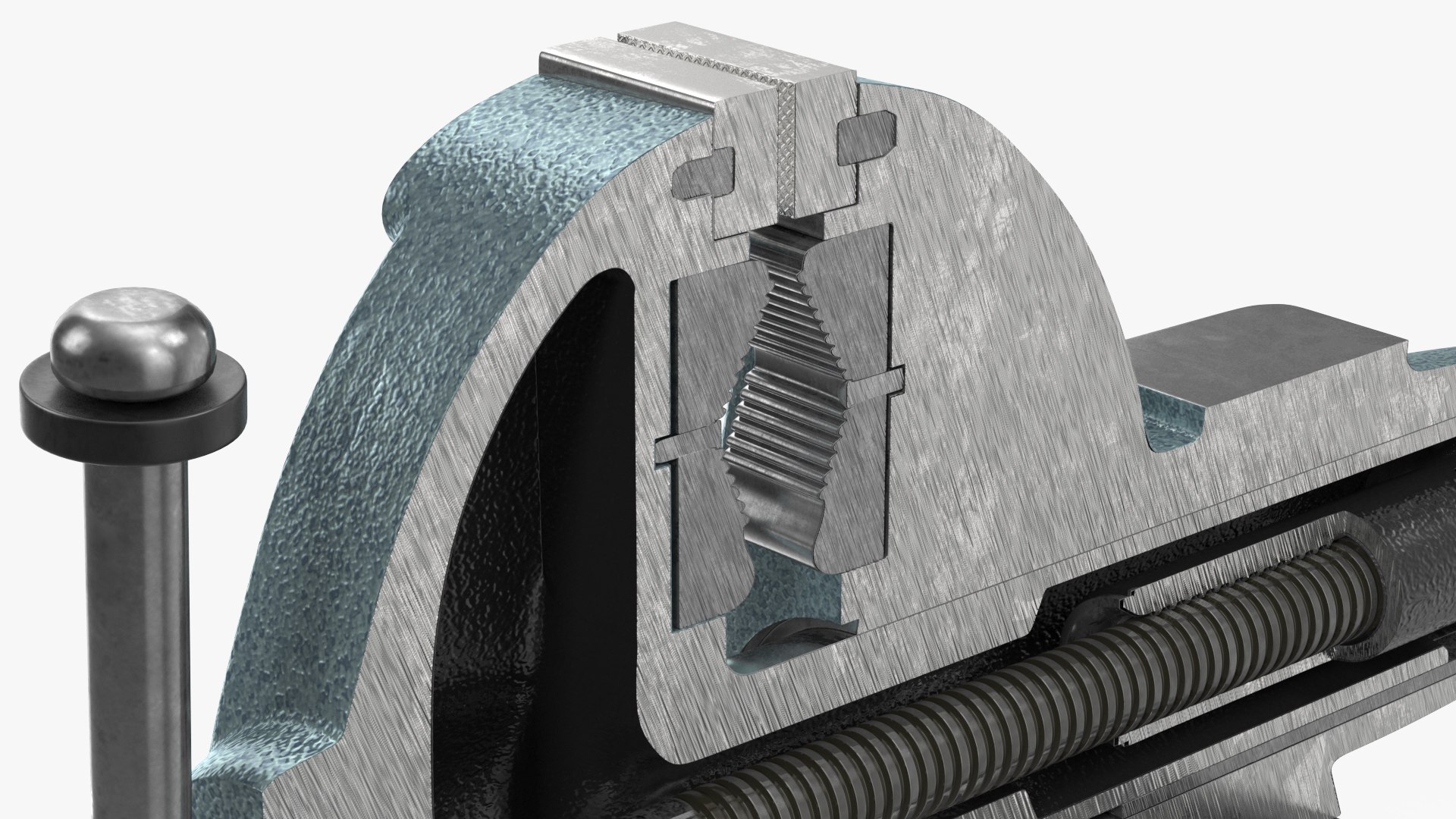 Wilton bench vise cross section 3D model - TurboSquid 1674018