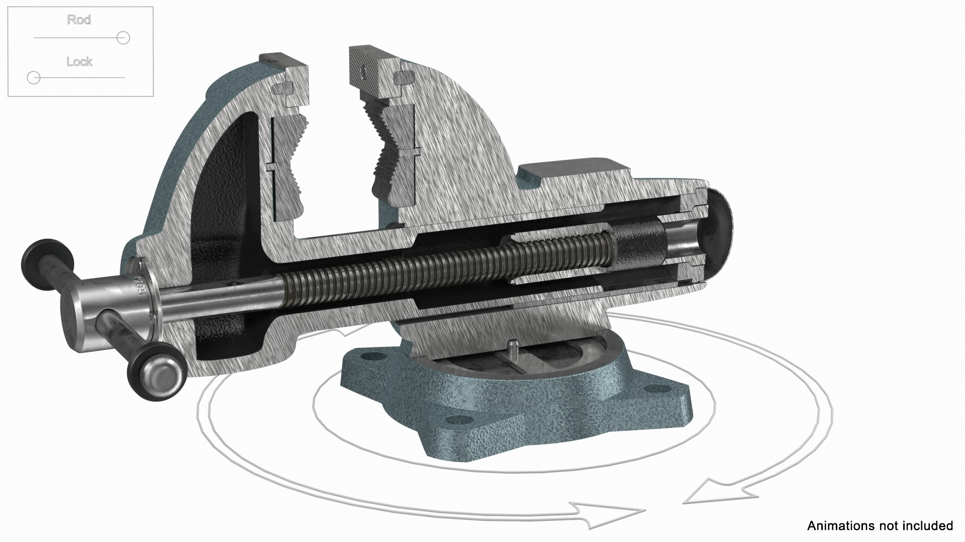 Wilton Bench Vise Cross Section 3D Model - TurboSquid 1674018