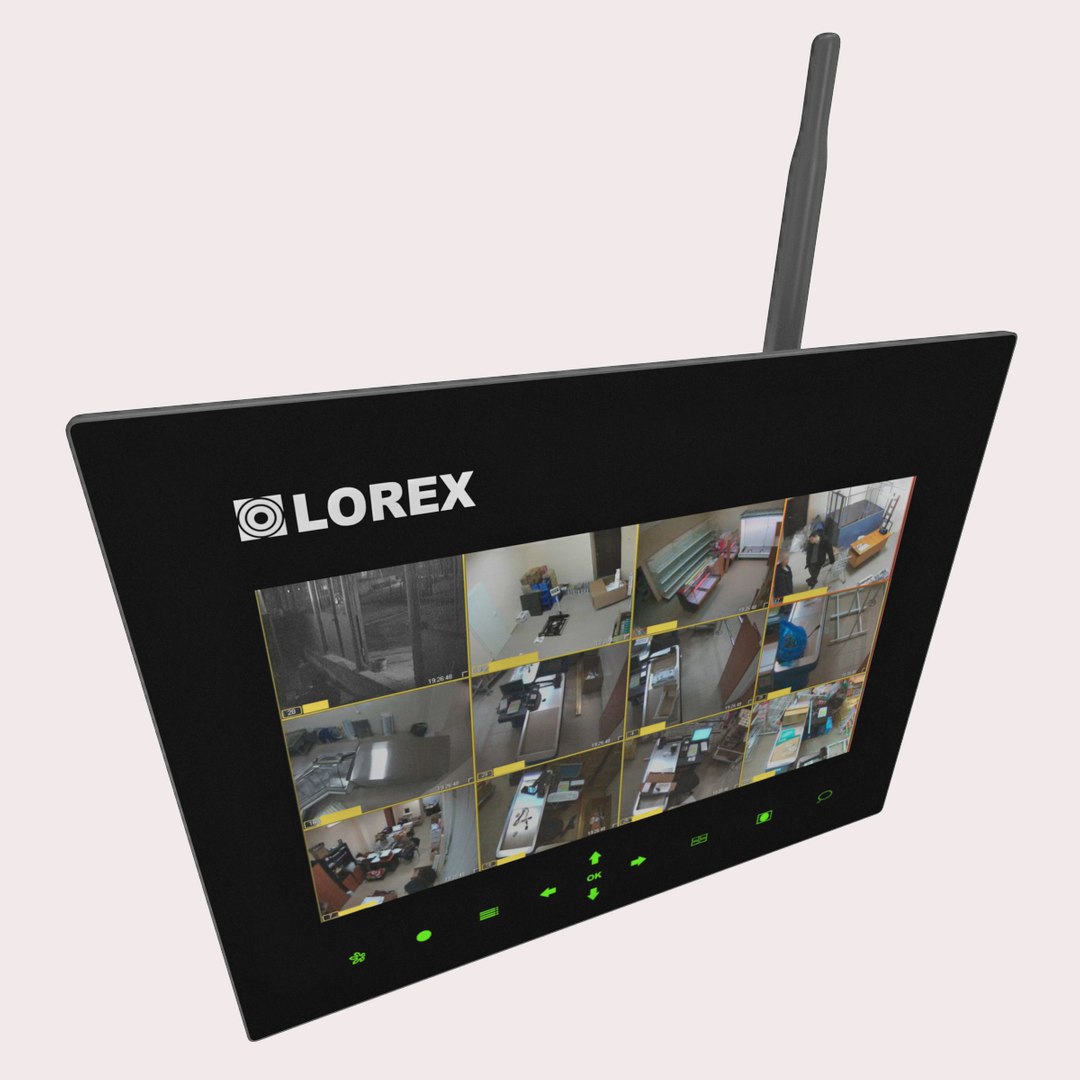 3d Model Wireless Security Lcd Monitor