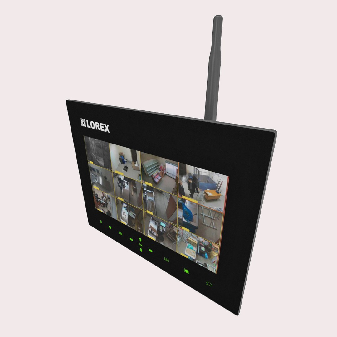 3d Model Wireless Security Lcd Monitor