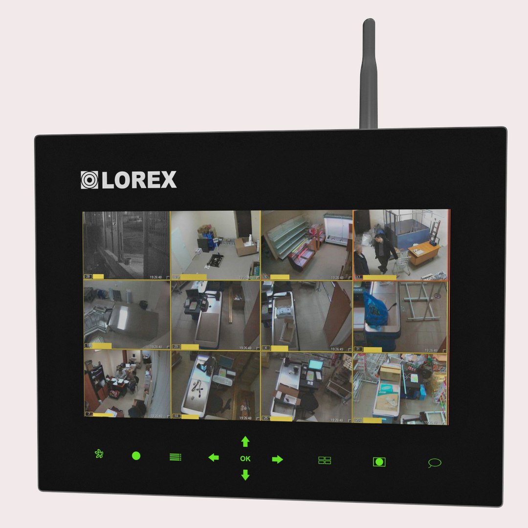 3d Model Wireless Security Lcd Monitor