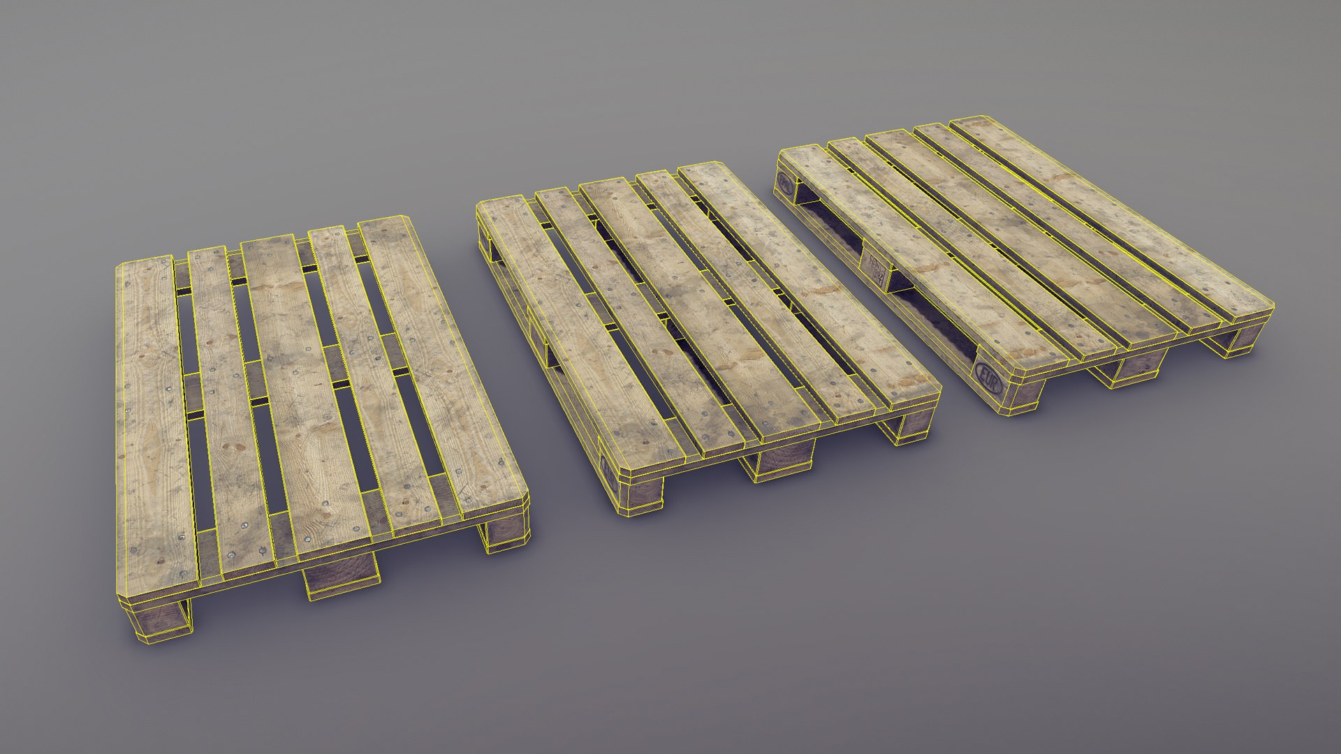 3D Collection Cargo Wood Pallets EUR EPAL model - TurboSquid 1755507
