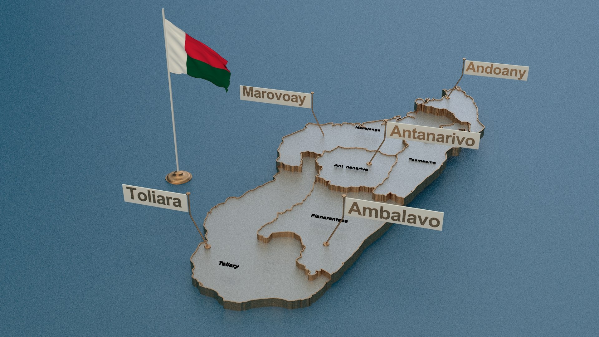 Provinces State Cities 3D Model - TurboSquid 1692215