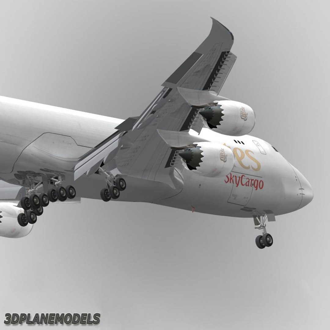 3ds Max B747-8 Emirates Skycargo Cargo Plane
